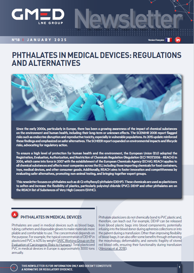 Phthalates in medical devices: regulations and alternatives - GMED ... Phthalates in medical devices: regulations and alternatives - GMED ...