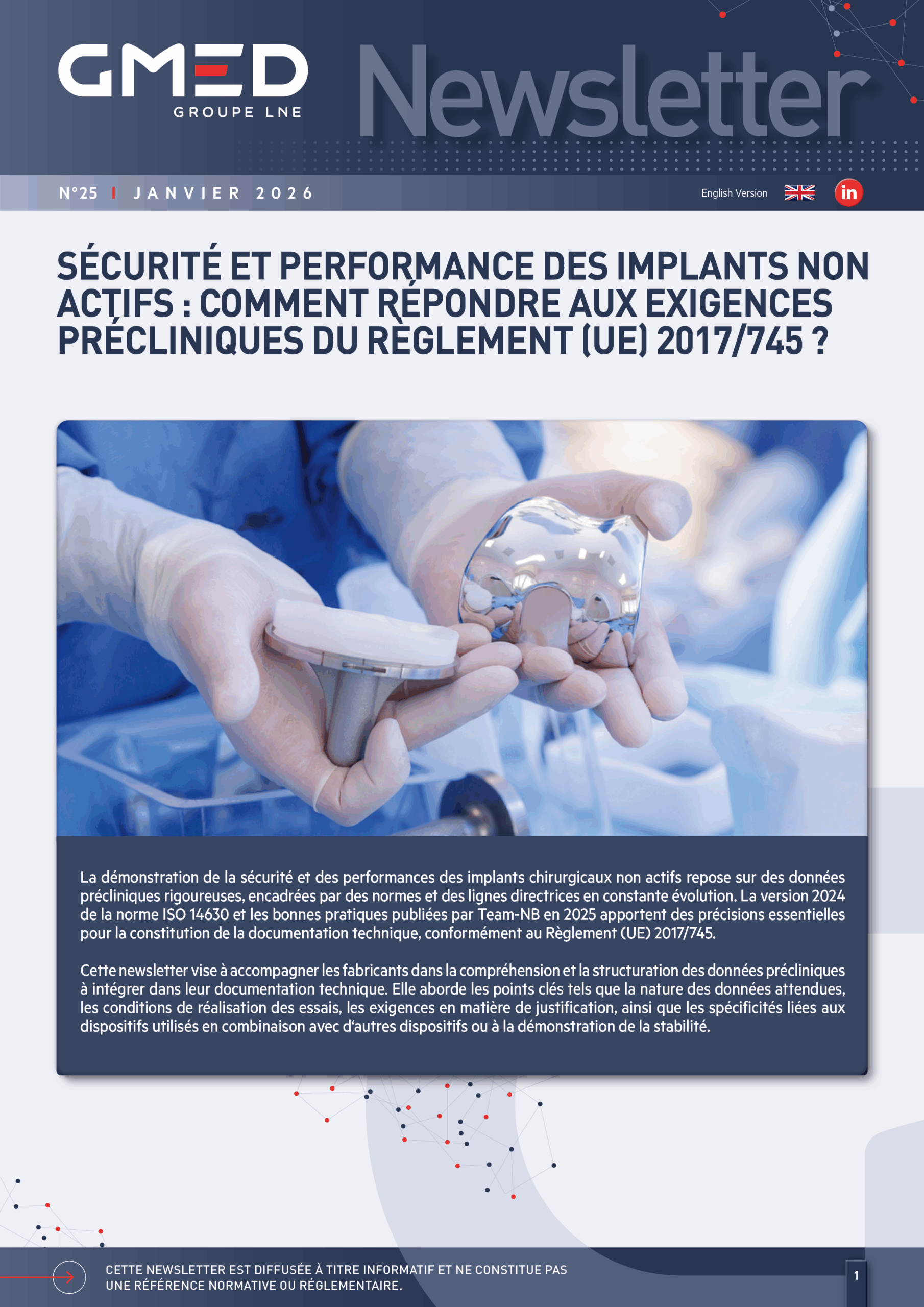 Sécurité et performance des implants non actifs : comment répondre aux ...